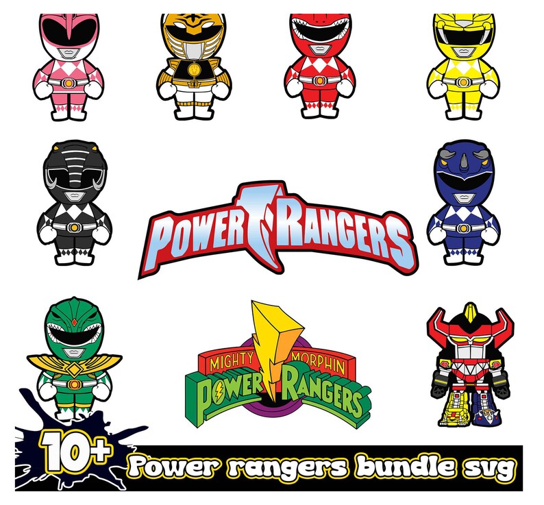 Power Rangers Chibi Bundle, Power Ranger Clipart, Fanart, Powerranger ...