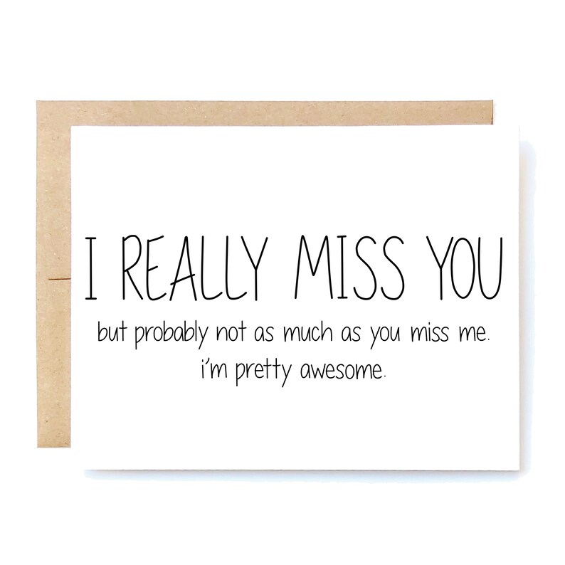 Funny I Miss You Card Missing You Card I Really Miss You Etsy Funny I Miss You Card Missing You Card I Really Miss You Etsy