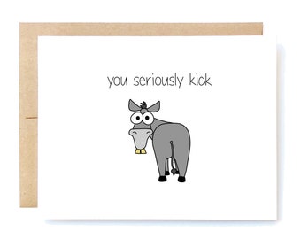 You Kick Ass Card | Etsy