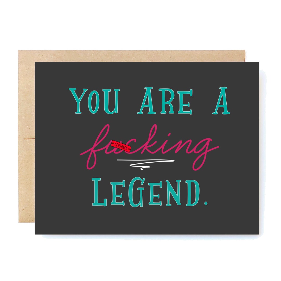 Funny Congratulations Card - Legend - Etsy
