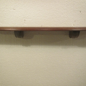 36 Inch Wood Wall Shelf With Plate Groove and Rail, Yield House Plate ...