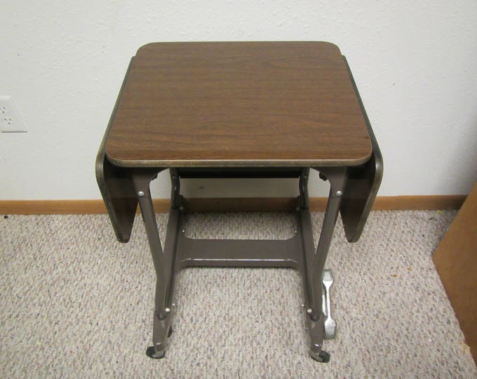 Vintage Typewriter Table With Drop Leaf Sides , Typewriter Stand ...