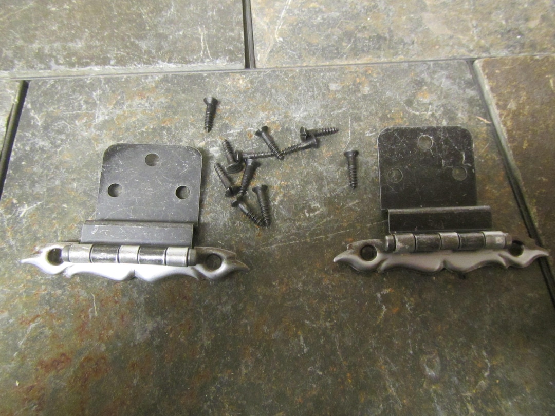 10 Pair of National Lock Italian Classic Old Iron Hinges With Screws ...