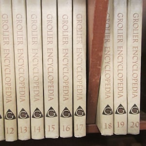 1957 Grolier Encyclopedia 20 Volume Complete Set, * Grolier Society ...