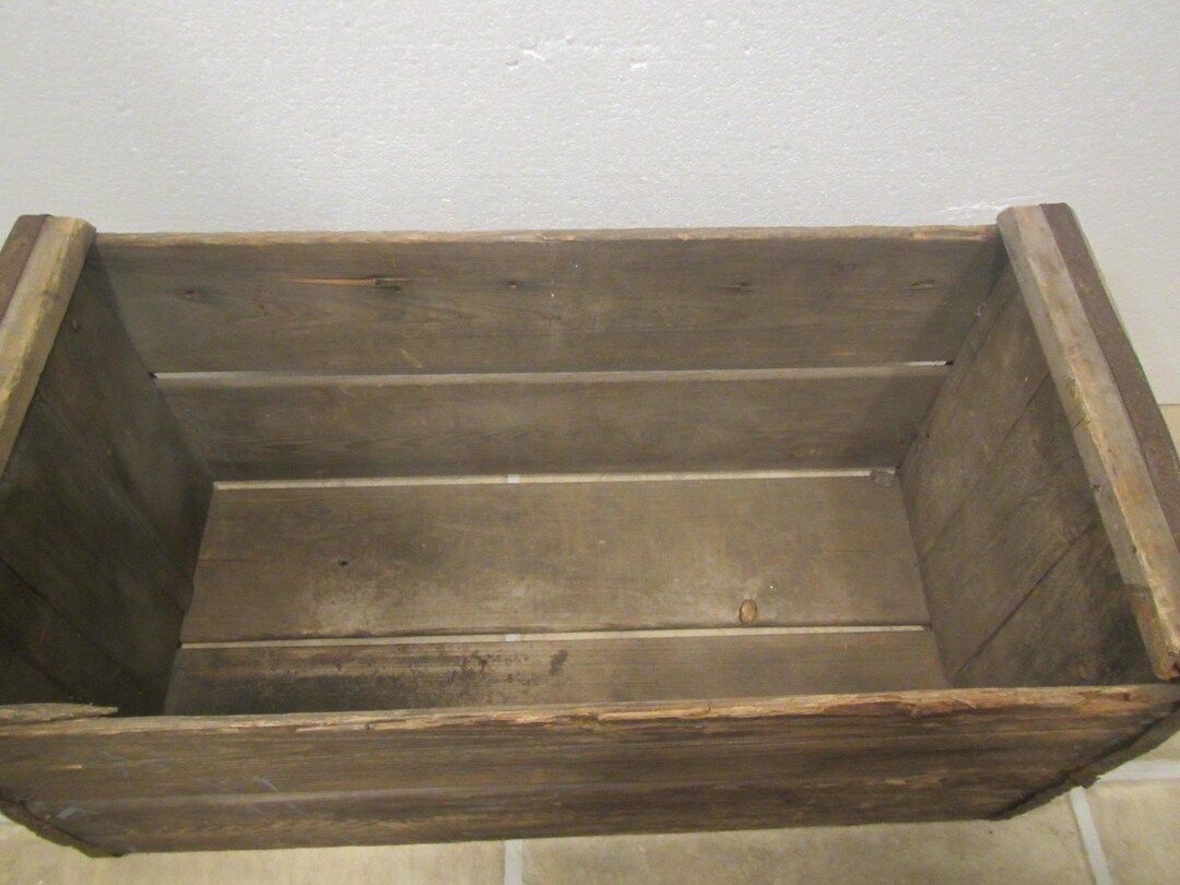 Old Rustic Weathered Wood Crate. Has Some Cracks, Rotting Wood . Very ...