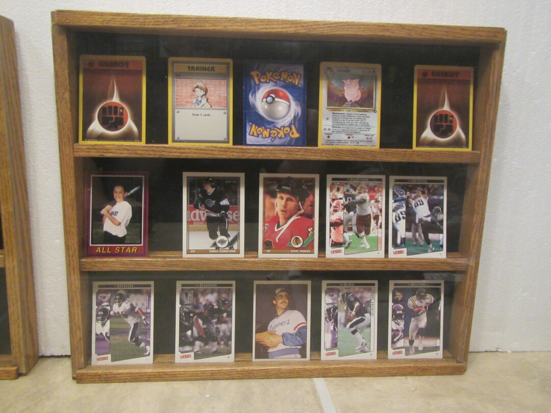 Oak Display Case With Glass Front With Grooves, Small Plate Display ...