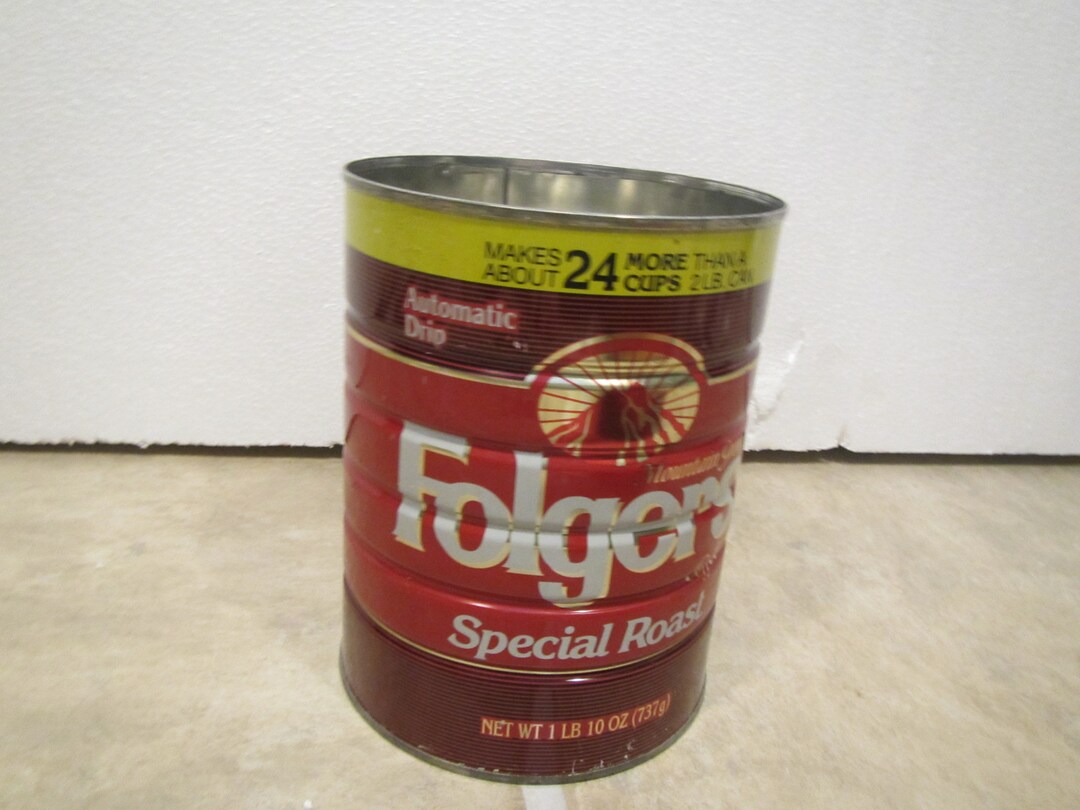 1993 FOLGERS COFFEE Can* 26 Oz. Automatic Drip Tin , Special Roast ...