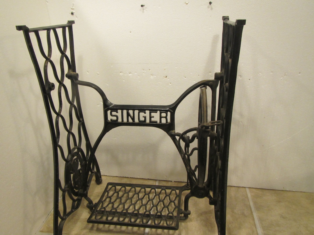 Antique Singer Treadle Sewing Machine Base, Industrial Table Base ...