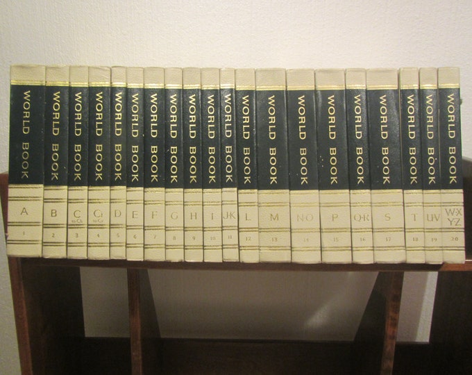 1967 Complete Set of 20 WORLD BOOK ENCYCLOPEDIAS A Thru Z Green and ...