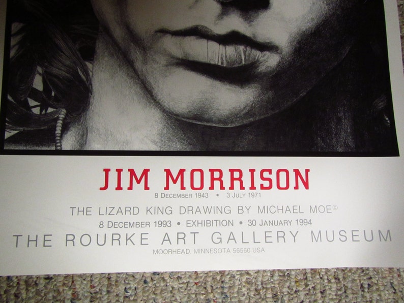 JIM MORRISON POSTER From the Michael Moe Exhibition at the - Etsy