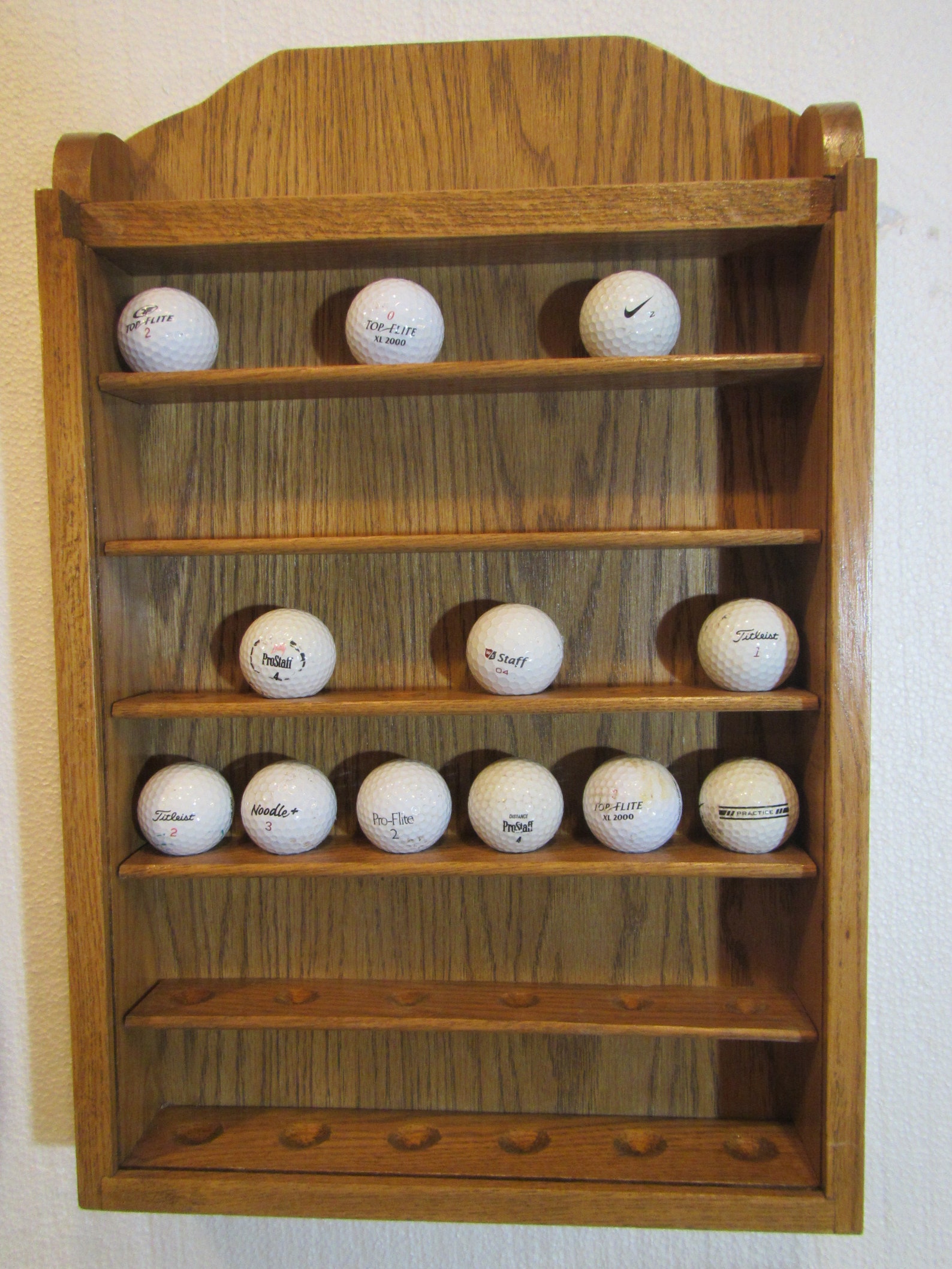 Wood GOLF BALL Display Shelf With Glass Front Golf Ball Rack - Etsy