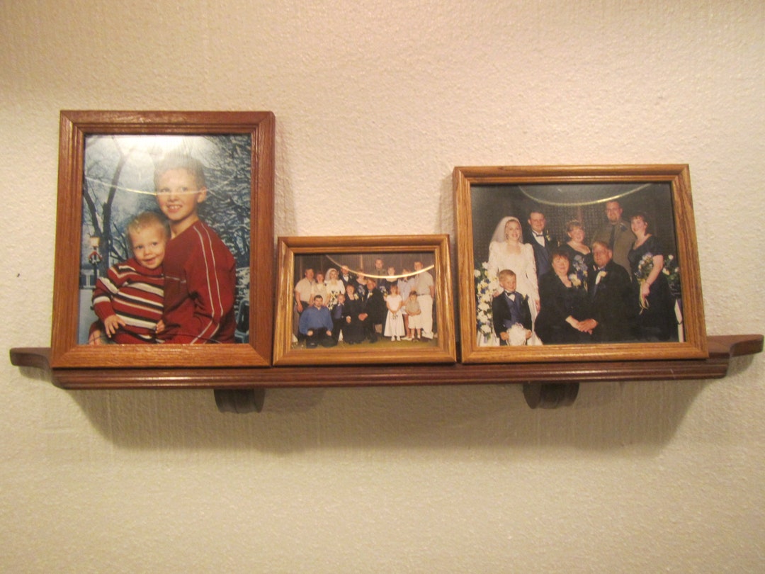 36 Inch Wood Wall Shelf With Plate Groove and Rail, Yield House Plate ...