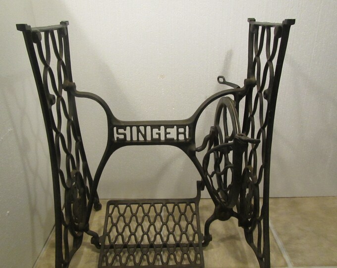 Antique Singer Treadle Sewing Machine Base, Industrial Table Base ...