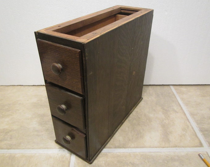 Set of 3 Wood Sewing Machine Drawers in Frame , Treadle Sewing Machine ...