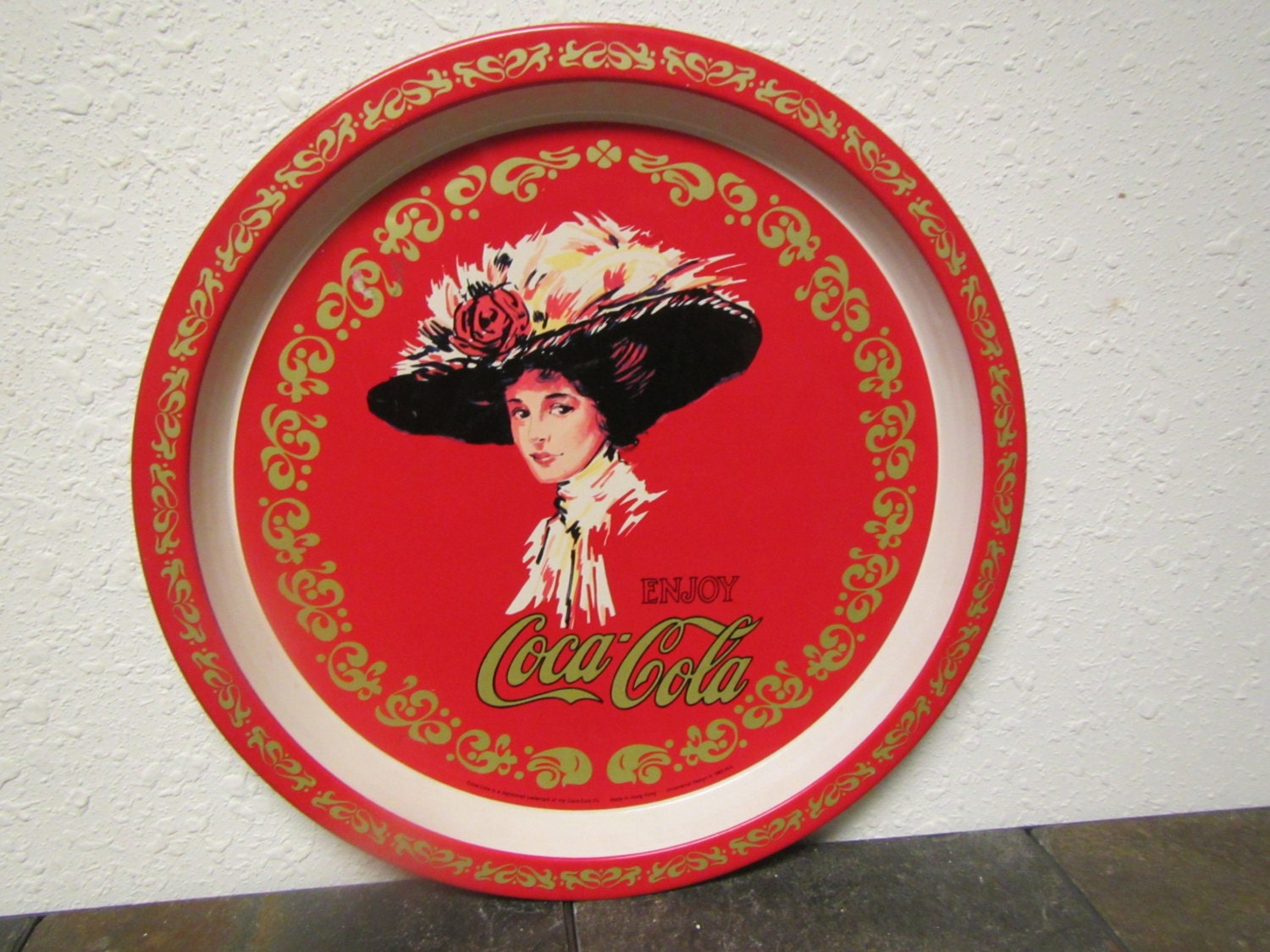 Enjoy Coca Cola Round Serving Tray , Coke Tray , Collector Tray, 12 3/4 ...