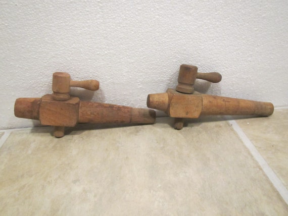 2 Vintage Wood Keg Barrel Taps Beer Barrel Taps Whiskey | Etsy