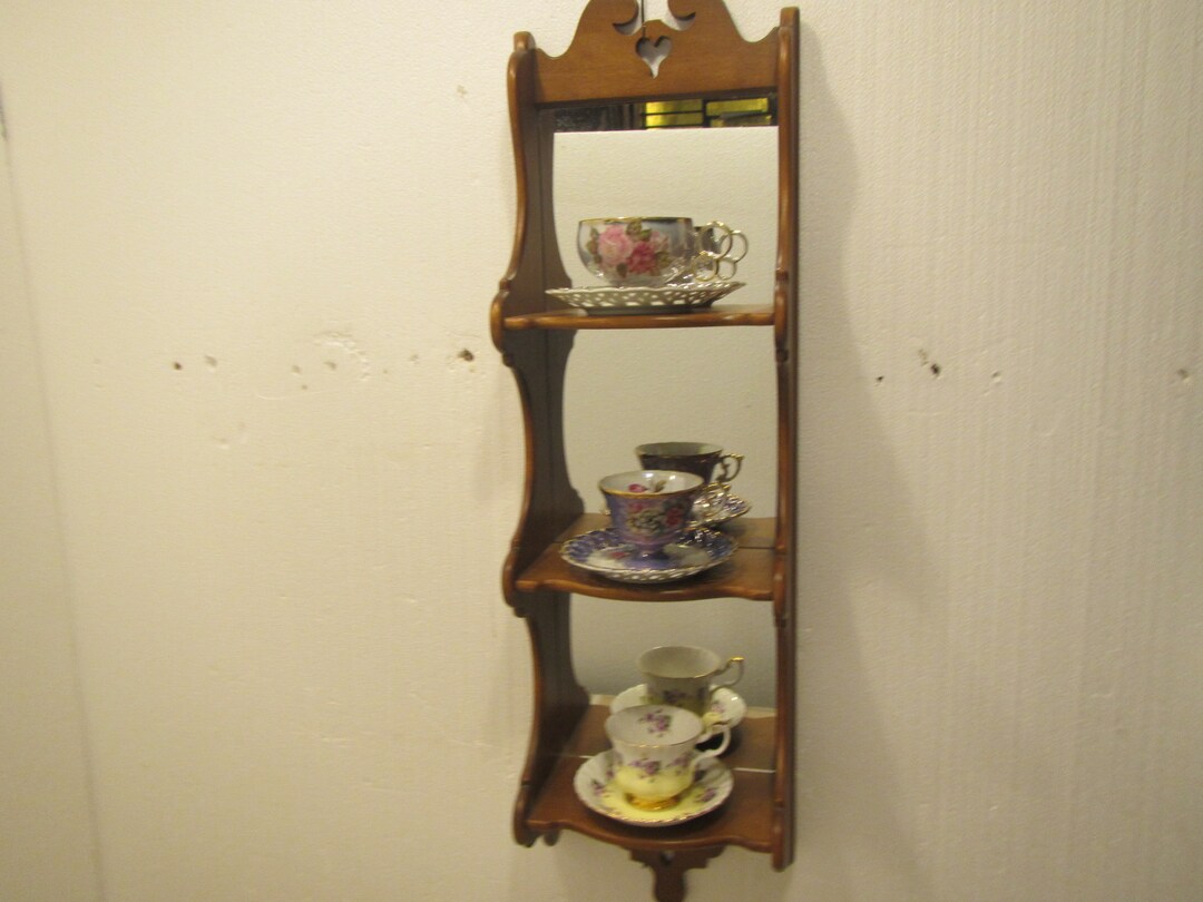 Tell City Mirror Shelf #3222, Three Tier Shelf Mirror, Hangs on Wall ...