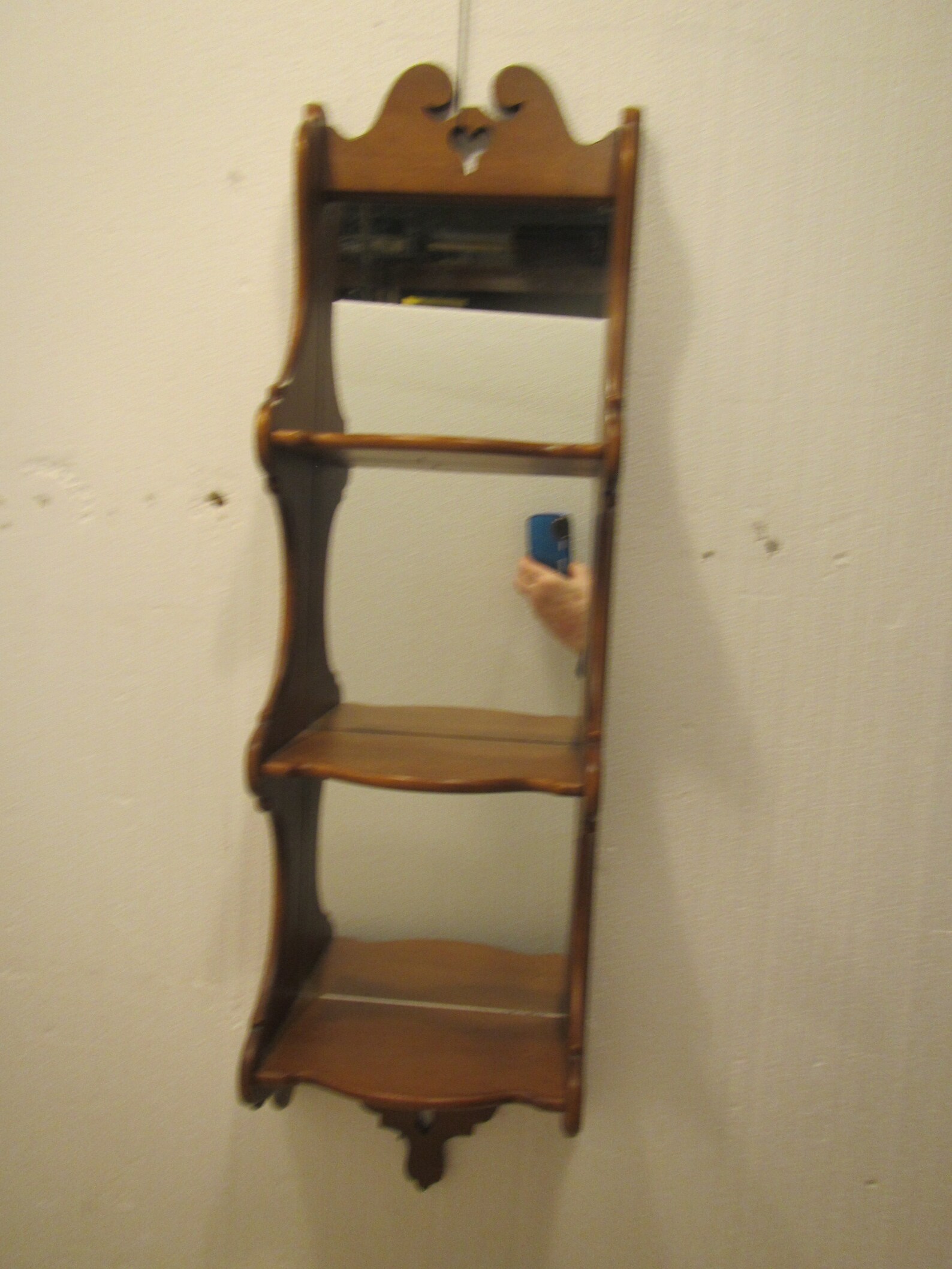 Tell City Mirror Shelf #3222, Three Tier Shelf Mirror, Hangs on Wall ...