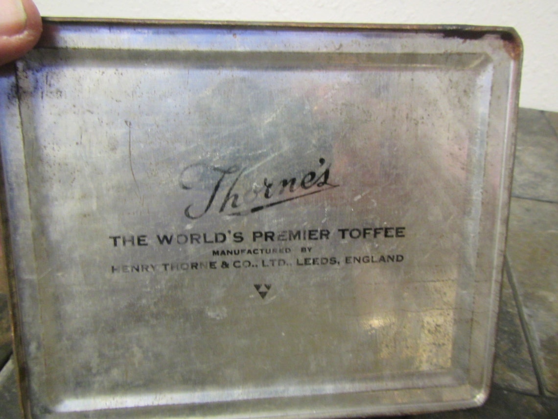 Vintage THORNE'S TOFFEE Tin Gift box Worlds Premier | Etsy