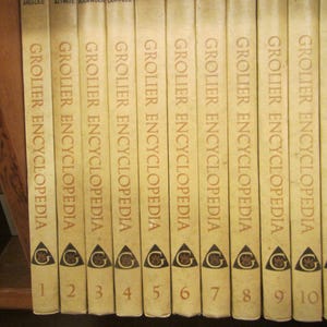 1957 Grolier Encyclopedia 20 Volume Complete Set, * Grolier Society ...