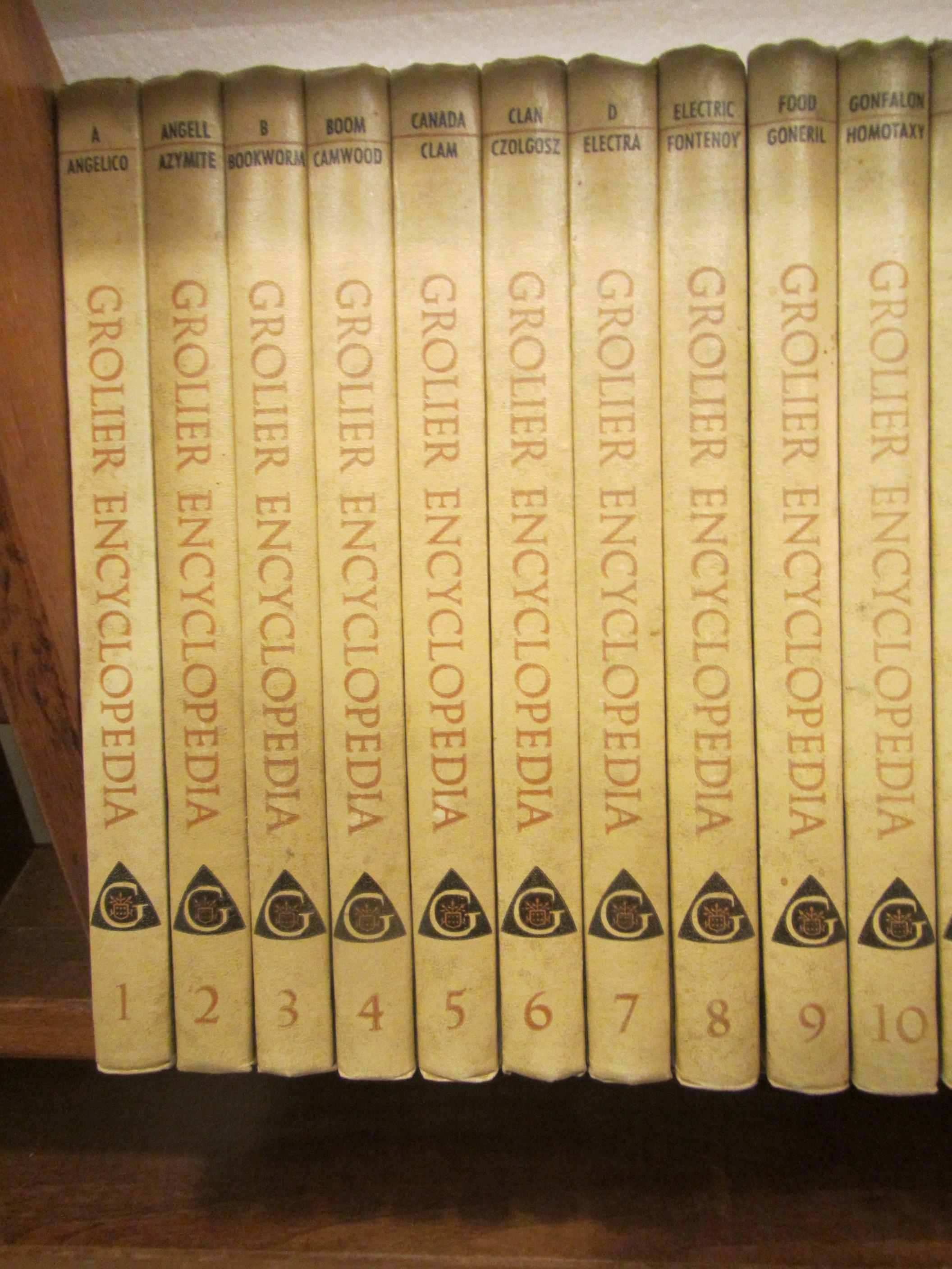 1957 Grolier Encyclopedia 20 Volume Complete Set, * Grolier Society ...
