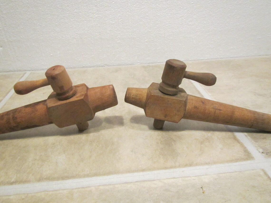 2 Vintage Wood Keg Barrel Taps Beer Barrel Taps Whiskey | Etsy