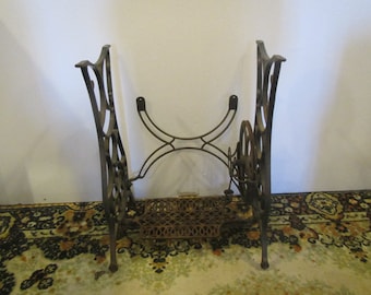 Antique Singer Treadle Sewing Machine Base, Industrial Look Table Base ...