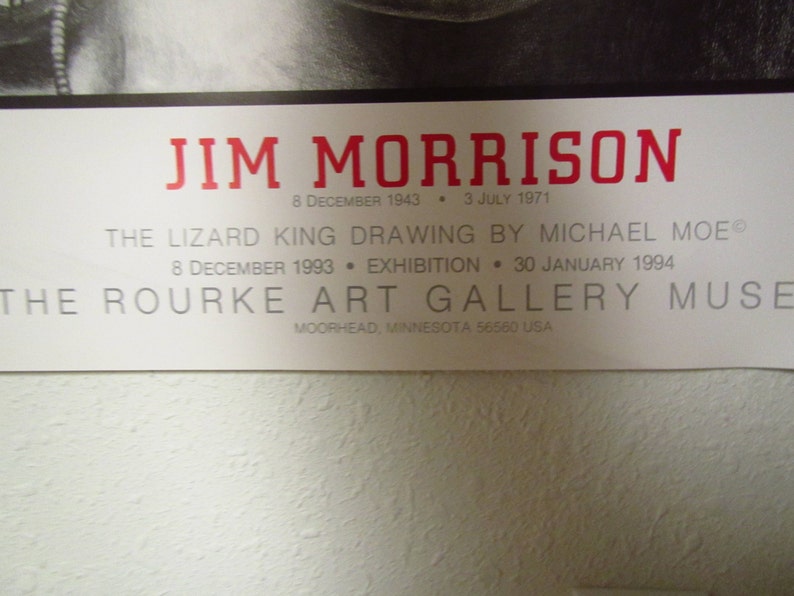 JIM MORRISON POSTER From the Michael Moe Exhibition at the - Etsy