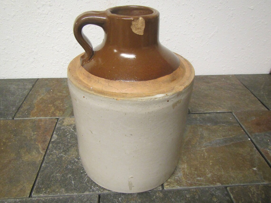 Old Wide Spout CROCK JUG Whiskey Jug Moonshiners Jug | Etsy
