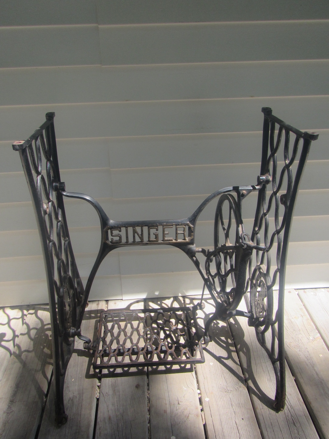 Antique Singer Treadle Sewing Machine Base, Industrial Table Base ...