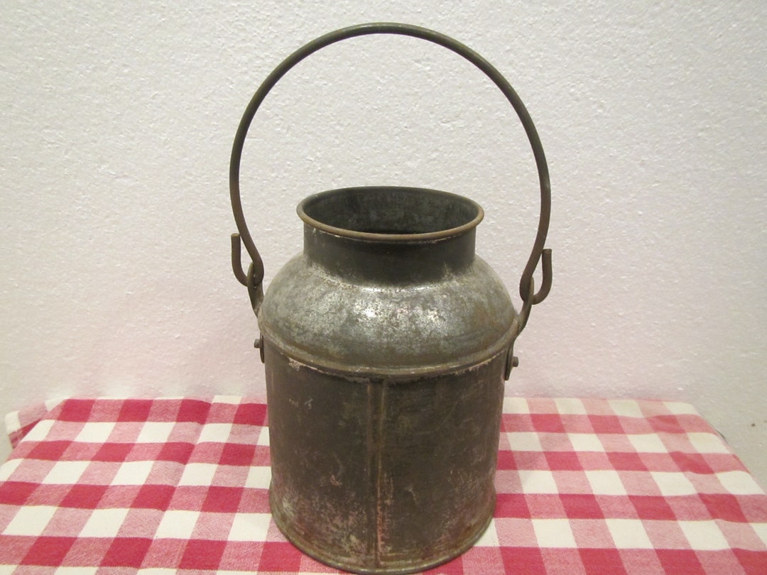 Half Gallon Cream Can * 1/2 Gallon Milk Can, Farm House Decor, Neat Old ...
