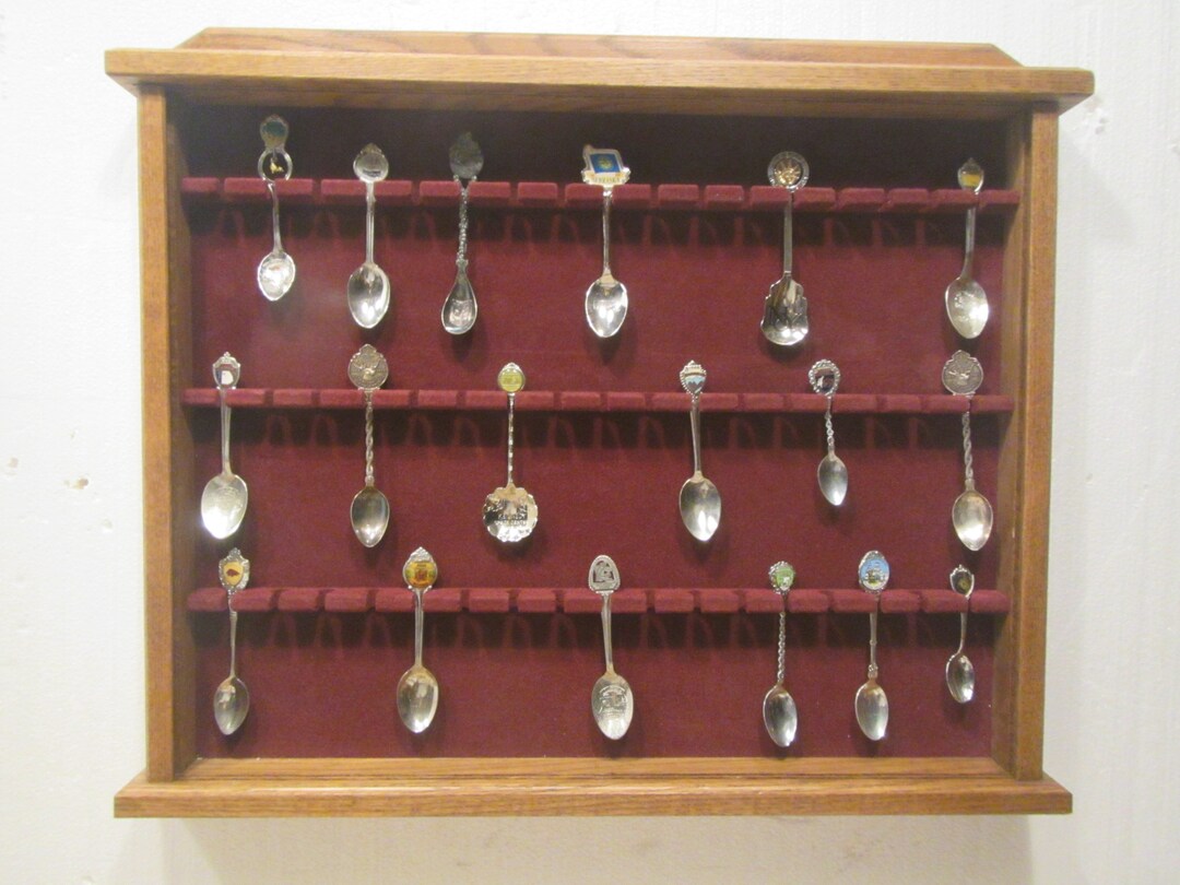 Oak 51 Spoon Rack, Spoon Shelf ** Wood Wall Spoon Rack , **51 Spoon ...