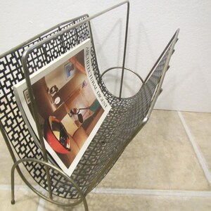 Decorative Brass Look and Black Metal Mesh Magazine Rack , Magazine ...