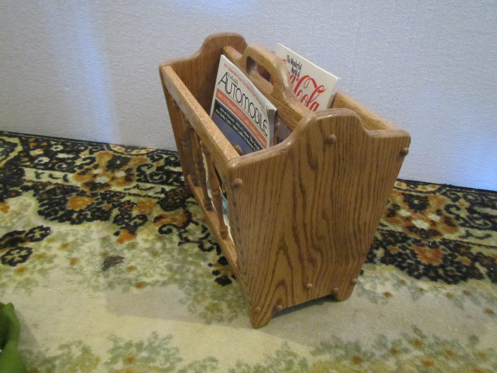 Oak Magazine Rack Wood magazine Stand oak magazine | Etsy