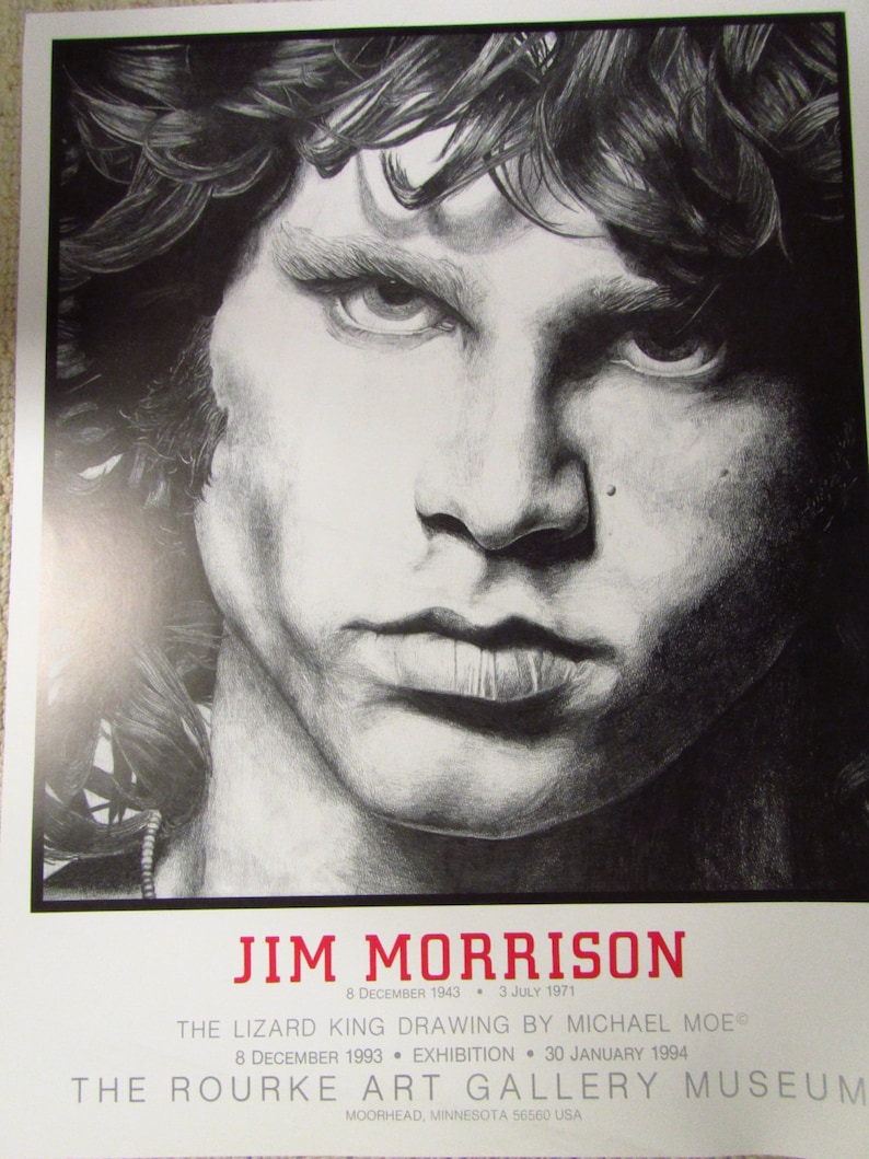 JIM MORRISON POSTER From the Michael Moe Exhibition at the - Etsy