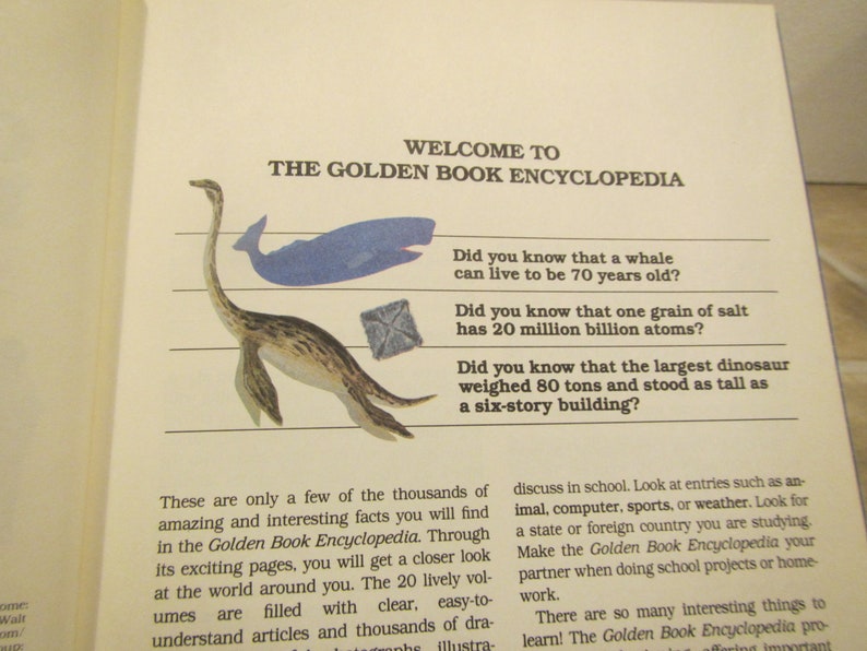 1988 the Golden Book Encyclopedia 20 Volume Set Child's - Etsy
