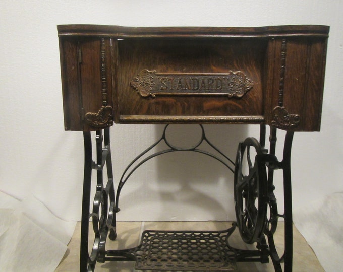 Antique Standard Treadle Sewing Machine Base, Industrial Table Base ...