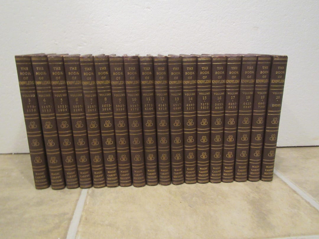 1957 the Book of Knowledge 18 Volumes of the 20 Volume Set , Missing ...