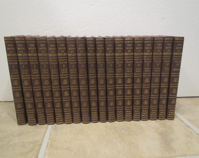 1957 the Book of Knowledge 18 Volumes of the 20 Volume Set , Missing ...