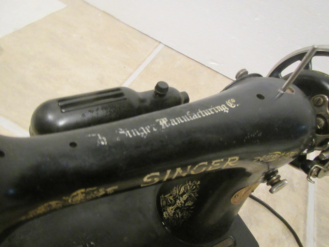 Antique 1927 SINGER SEWING MACHINE Sn. AB751502 Manufactured - Etsy