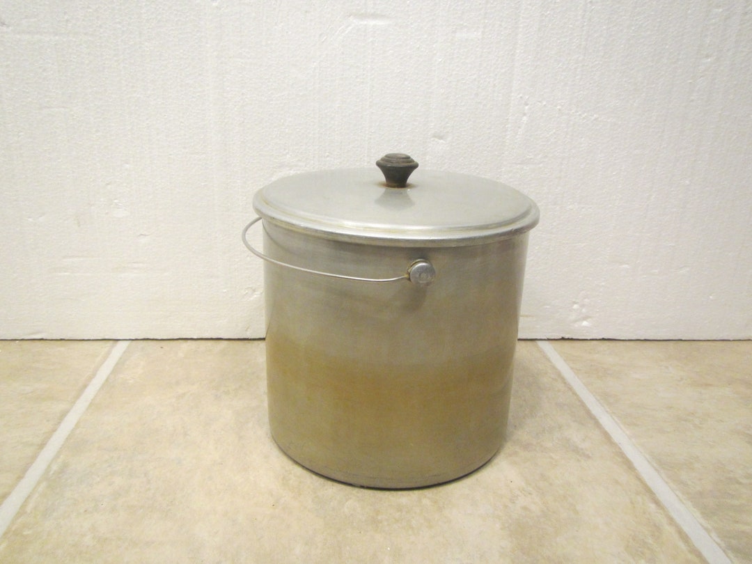 Vintage Aluminum Pasteurizing Pail , Metal Insert Bucket for ...