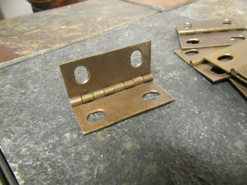 Vintage 24 Antique Brass color HINGES 2x 1 7/8 | Etsy