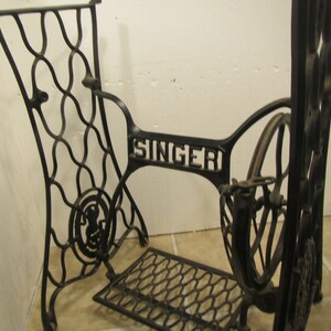 Antique Singer Treadle Sewing Machine Base, Industrial Table Base ...