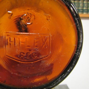 Vintage Brown GLASS HI-LEX Bottle . Uses Push in Stopper Instead of a ...
