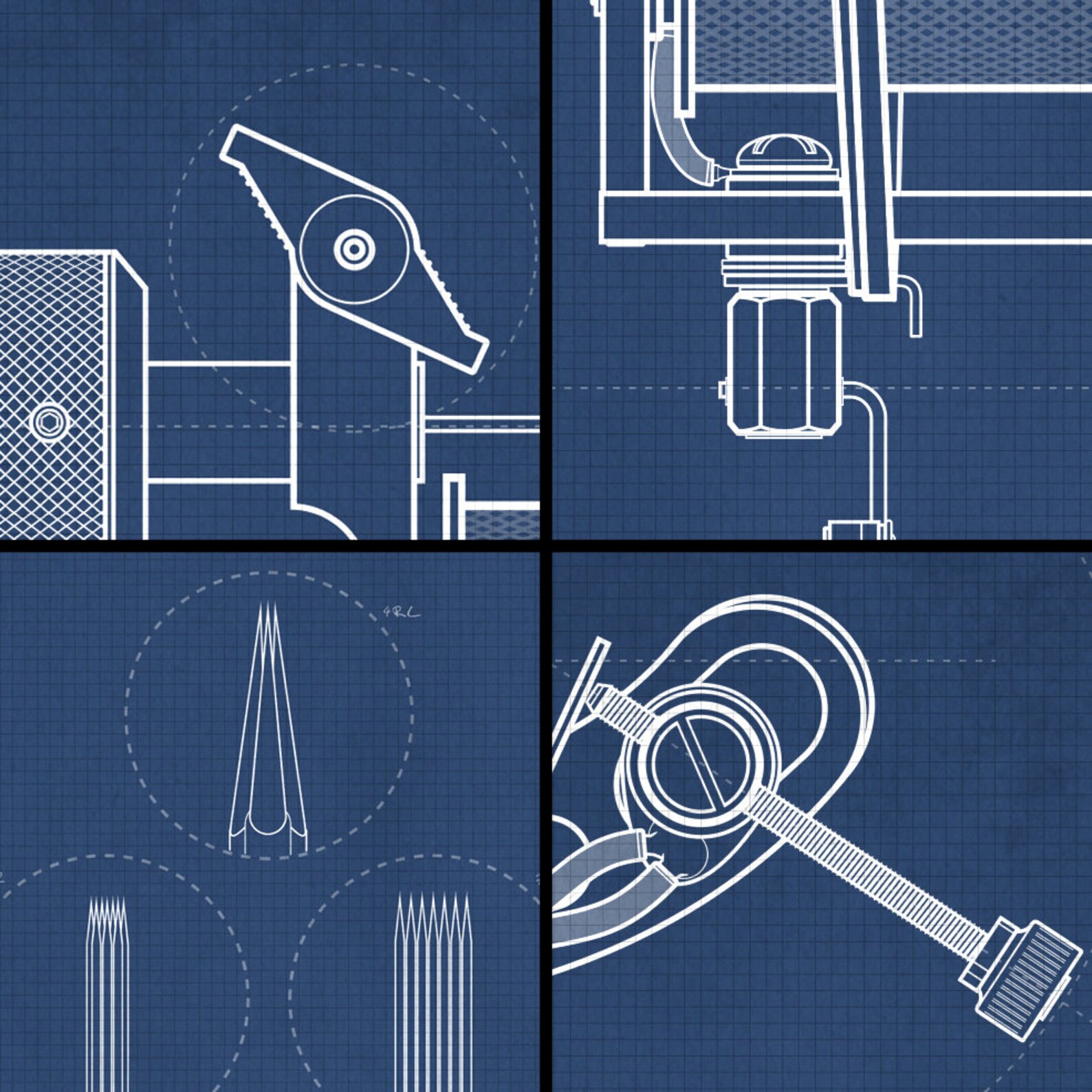 Tattoo Machine Blueprint Poster PRINT ONLY | Etsy