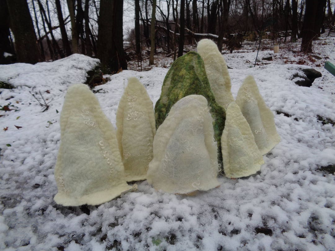 Wet Felted Rustic Pine Trees Forest Woods Woodland Home Decor Fairy ...