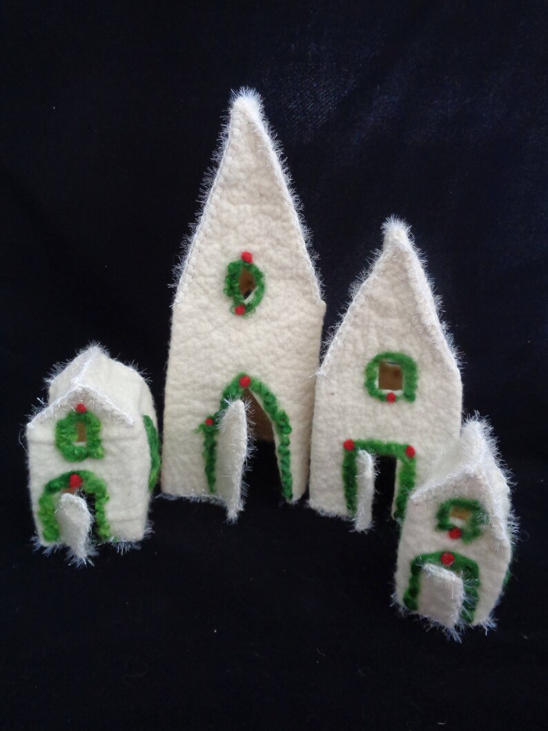 Wet Felted Wool Illuminate Homes Add Ambiance Home Decor Village Light ...