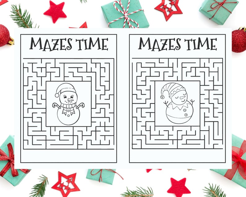 Christmas Activity Book, Christmas Activity Pages for Kids, Christmas ...