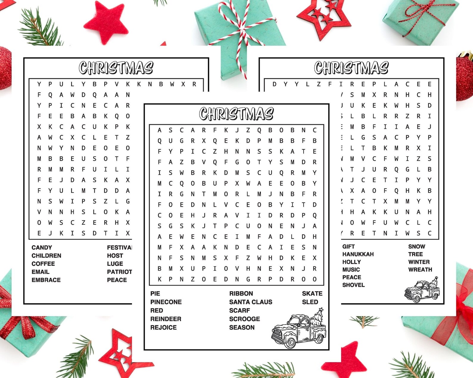Christmas Activity Book, Christmas Activity Pages for Kids, Christmas ...