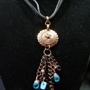 N003 Southwestern Influence Necklace in Copper and Turquoise - Etsy